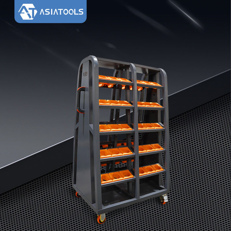 Double Sided Cnc Tool Holder Cart Bt40 Tool Storage Asiatools